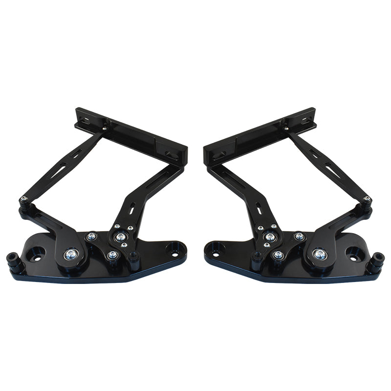 Ford Falcon XR XT XW XY Bonnet Hinge Kit, Black Billet Aluminium ...
