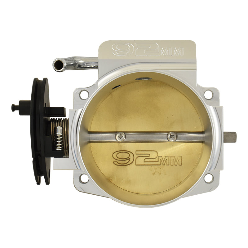 92mm Billet Aluminium LS Cable Throttle Body, 4 Bolt Flange - Silver ...