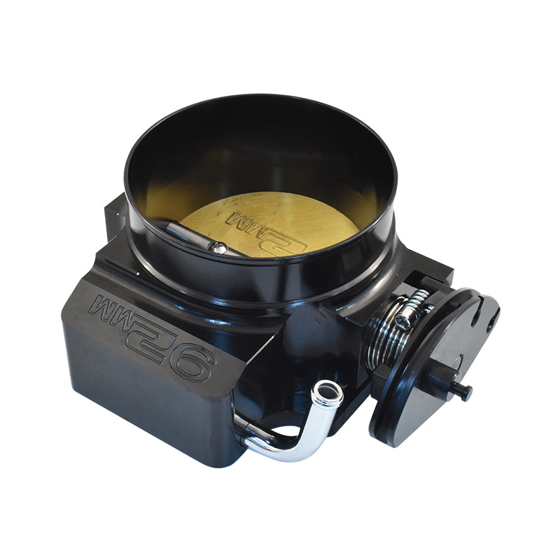 92mm Billet Aluminium LS Cable Throttle Body, 4 Bolt Flange - Black ...