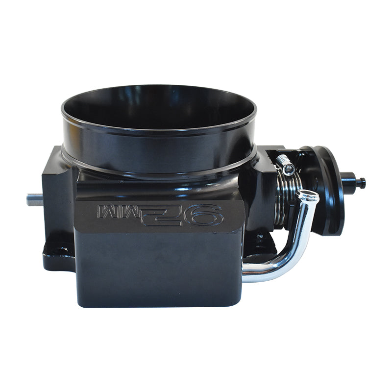 92mm Billet Aluminium LS Cable Throttle Body, 4 Bolt Flange - Black ...