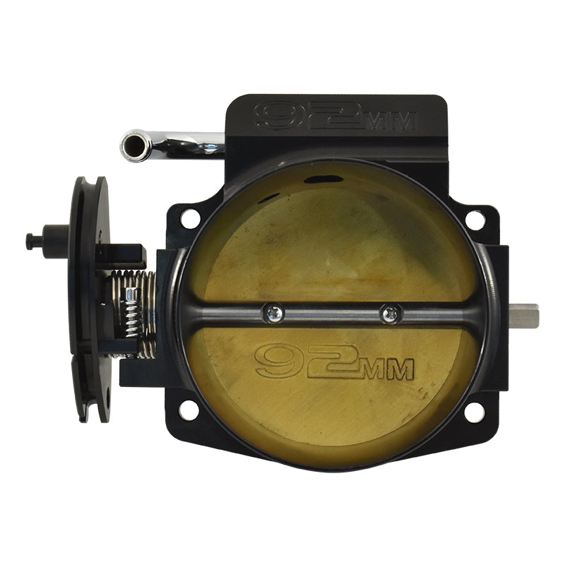 92mm Billet Aluminium LS Cable Throttle Body, 4 Bolt Flange - Black ...