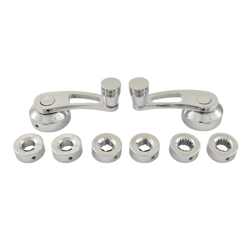 Cal Custom 3" Window Winders Chromed Billet Aluminium suits Ford & GM ...