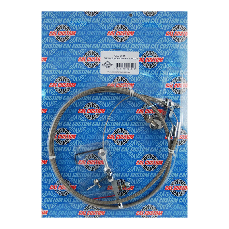 Ford C-6 Braided Stainless Steel Flexible Kickdown Cable Kit ...