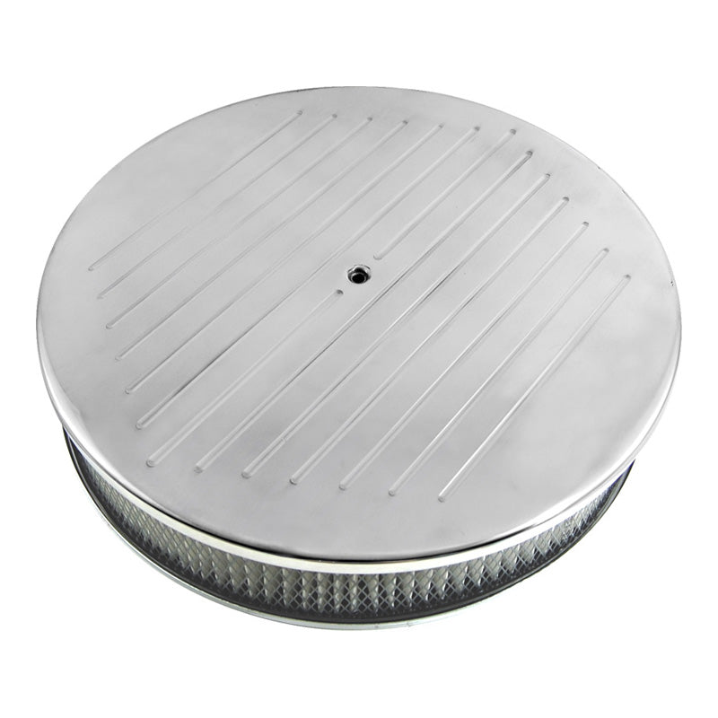 Air Filter Kit 14" Round Ball Milled Aluminium Holley, Edelbrock ...