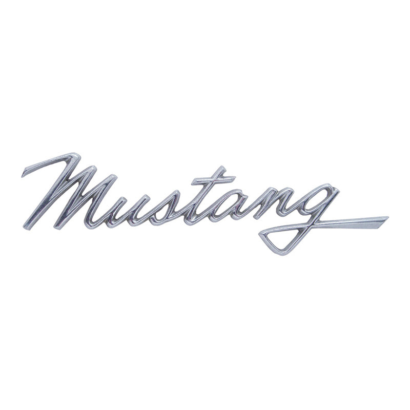 Chrome Die-Cast "Mustang" Script Emblem to suit 1968 Mustang, Brand Ne ...