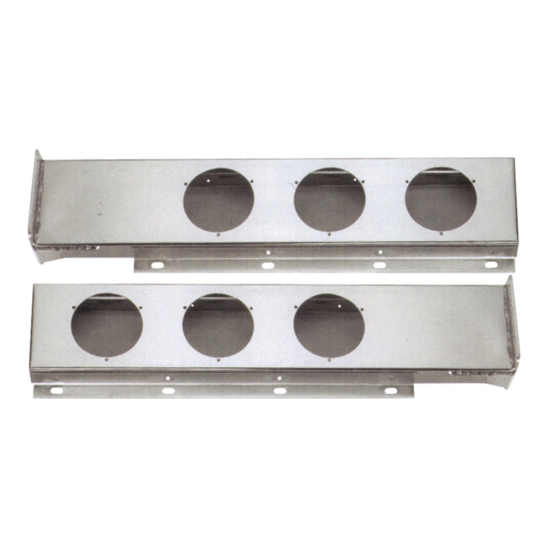 CHROME STEEL 2 PIECE LIGHT BARS 4 INCH ROUND LIGHTS 1 PAIR - Australian ...