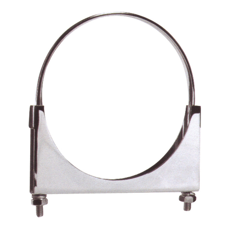 Chrome Plated Heavy Duty Steel 6 Inch Flat Exhaust Clamp Truck By Outl ...