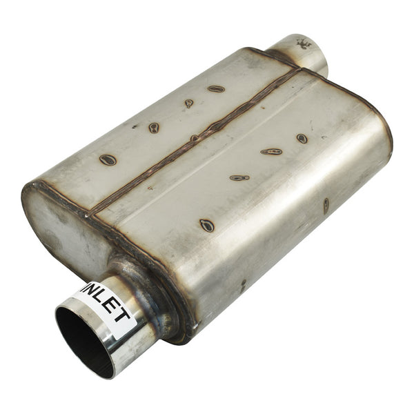 Stainless Steel 3″ Chambered Muffler Offset/Offset - Australian Auto