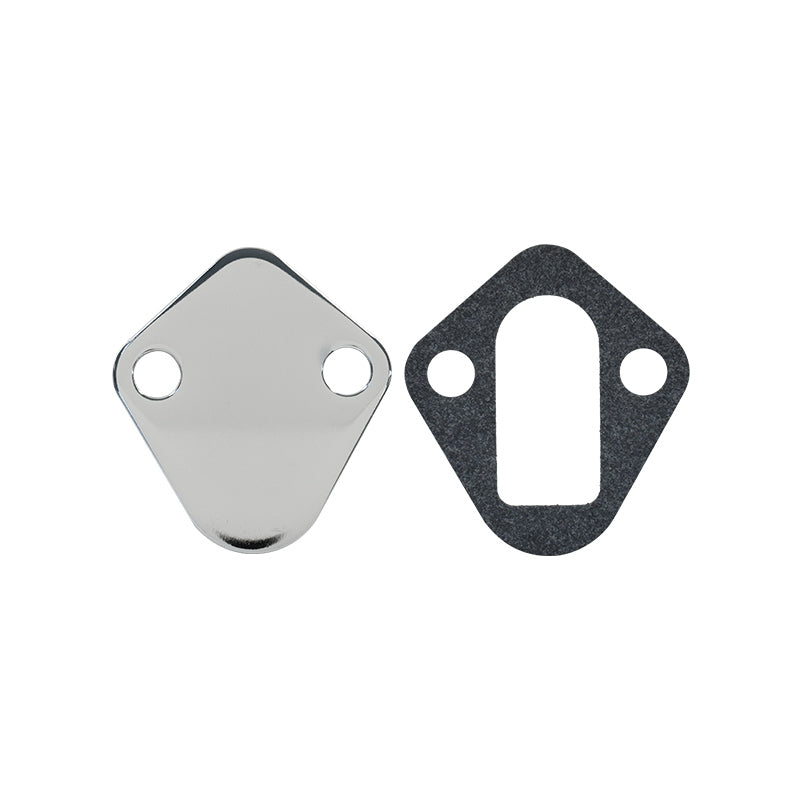 Chrome Ford Windsor Fuel Pump Block Off Plate, Windsor, Holden 6, BBC ...