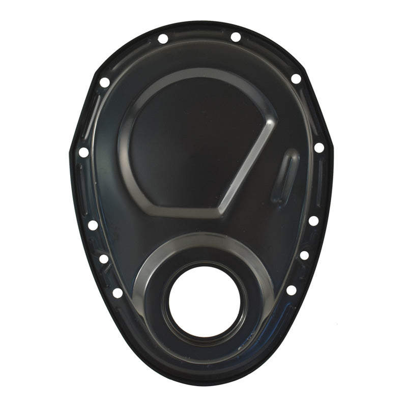 Black EDP Steel Timing Cover Small Block Chevy SBC 283 307 350 383 400 ...