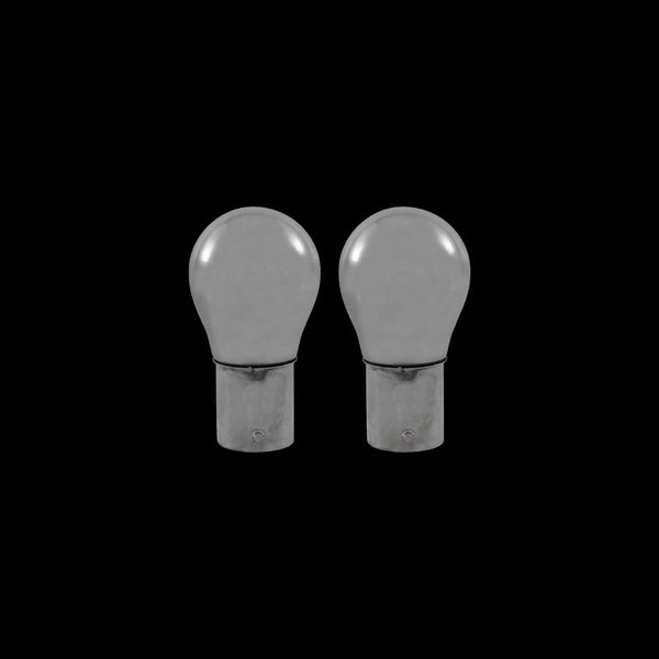 Chrome Coated 15S Single Base 12 Volt Globes, Red Light - Australian Auto