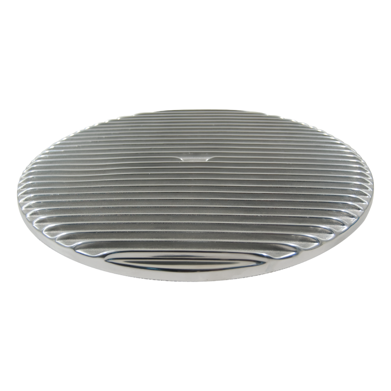14" Round Air Cleaner Top Full Finned Polished - Australian Auto