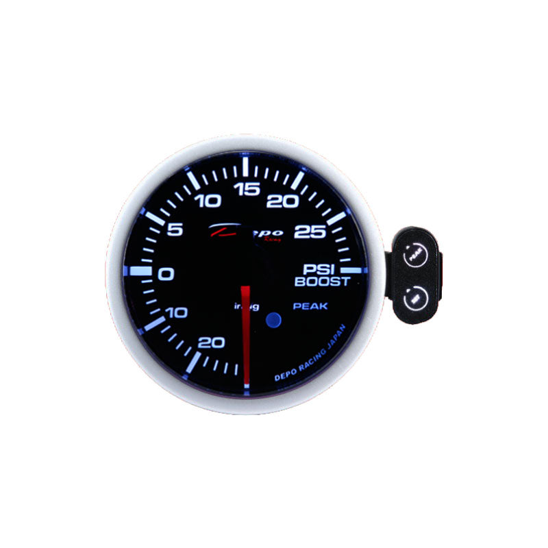 Depo Racing 7 Colour Boost PSI Stepper Motor Gauge 60mm - Australian Auto
