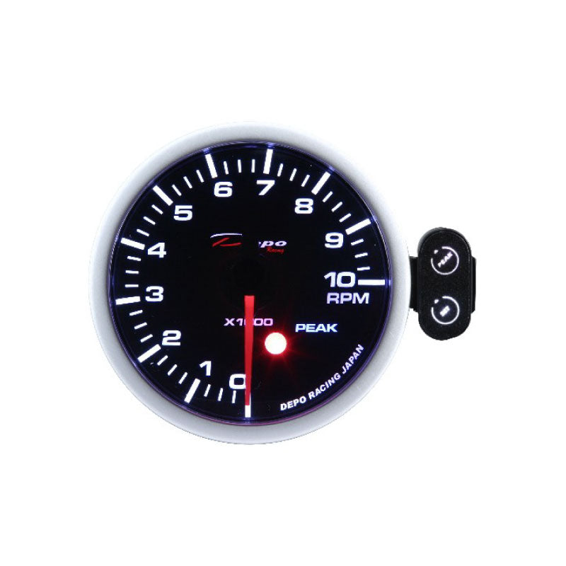 Depo Racing Peak Recall Tachometer 0-10000 RPM Stepper Motor Gauge 60m ...