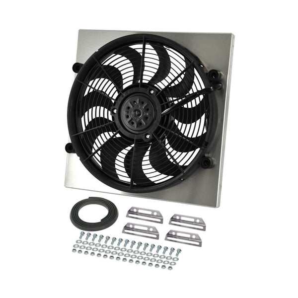 Derale High Output Single 17" Electric Rad Fan/Aluminium Shroud Kit 16 ...