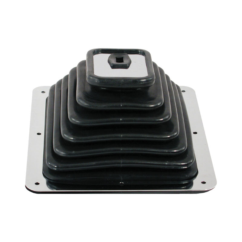 LARGE RUBBER UNIVERSAL SHIFTER BOOT With CHROME PLATE 7-3/4" x 8-3/4 ...