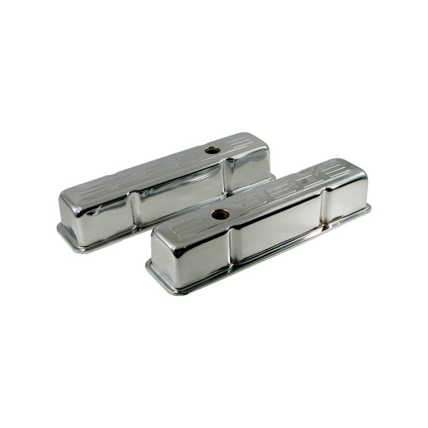 Tall Chromed Steel Small Block Chev Rocker Covers With 350 Logo ...