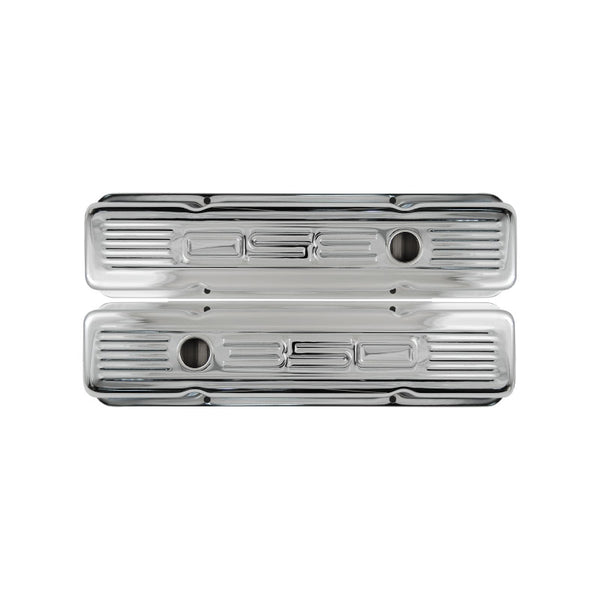 Tall Chromed Steel Small Block Chev Rocker Covers With 350 Logo ...