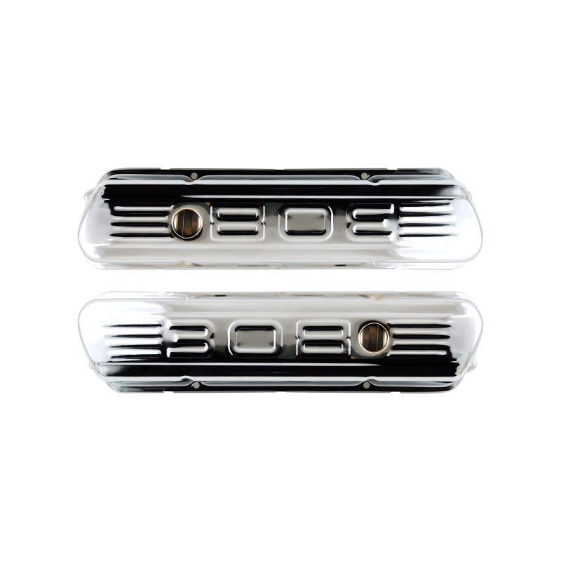 Chromed Steel Holden V8 Rocker Cover, With 308 Logo - Australian Auto