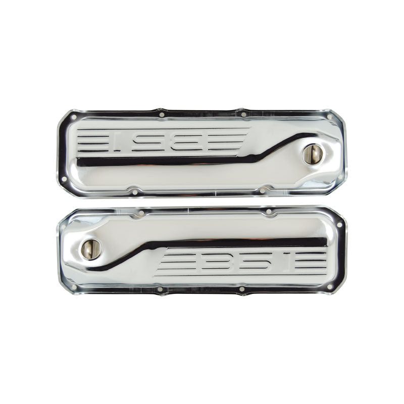 Chromed Steel Ford Cleveland 351 Rocker Covers, With 351 Logo ...