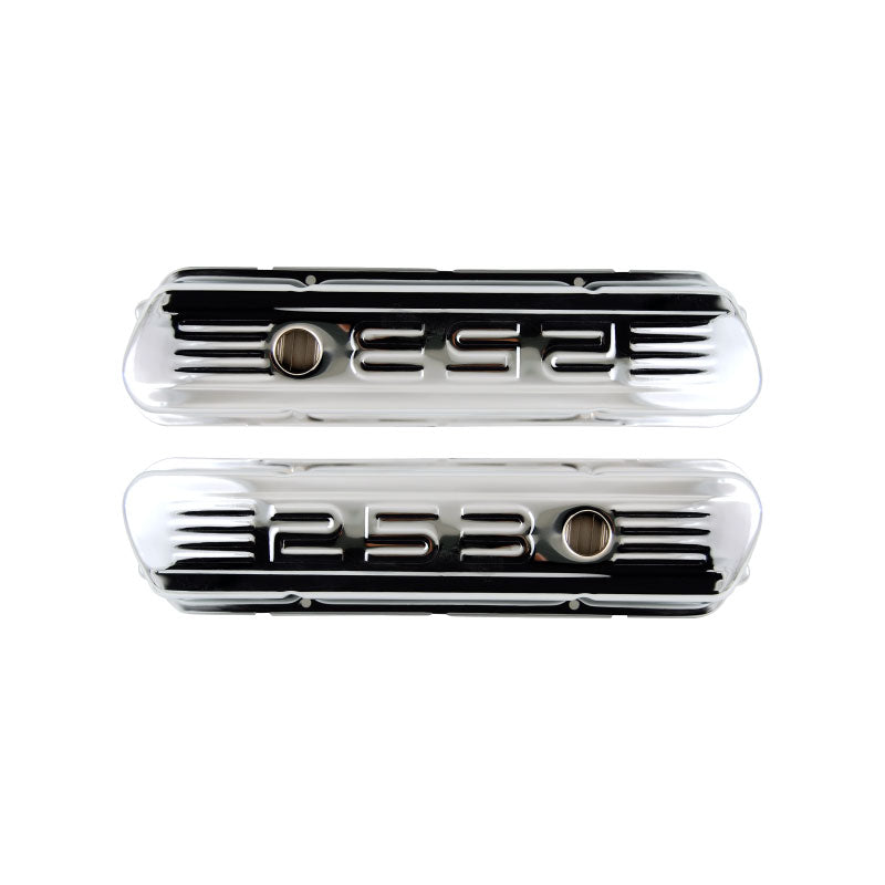 Chromed Steel Holden V8 Rocker Cover, With 253 Logo - Australian Auto