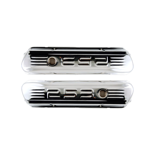 Chromed Steel Holden V8 Rocker Cover, With 253 Logo - Australian Auto